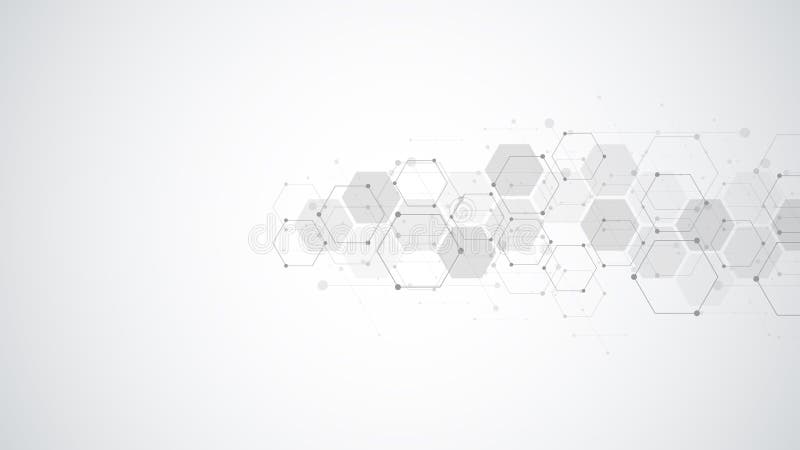 Vector Hexagons Pattern. Geometric Abstract Background with Simple ...