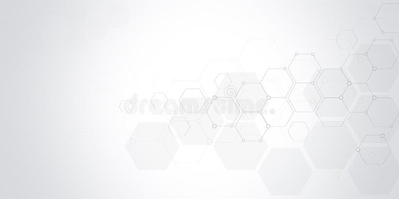 Vector Hexagons Pattern. Geometric Abstract Background with Simple ...