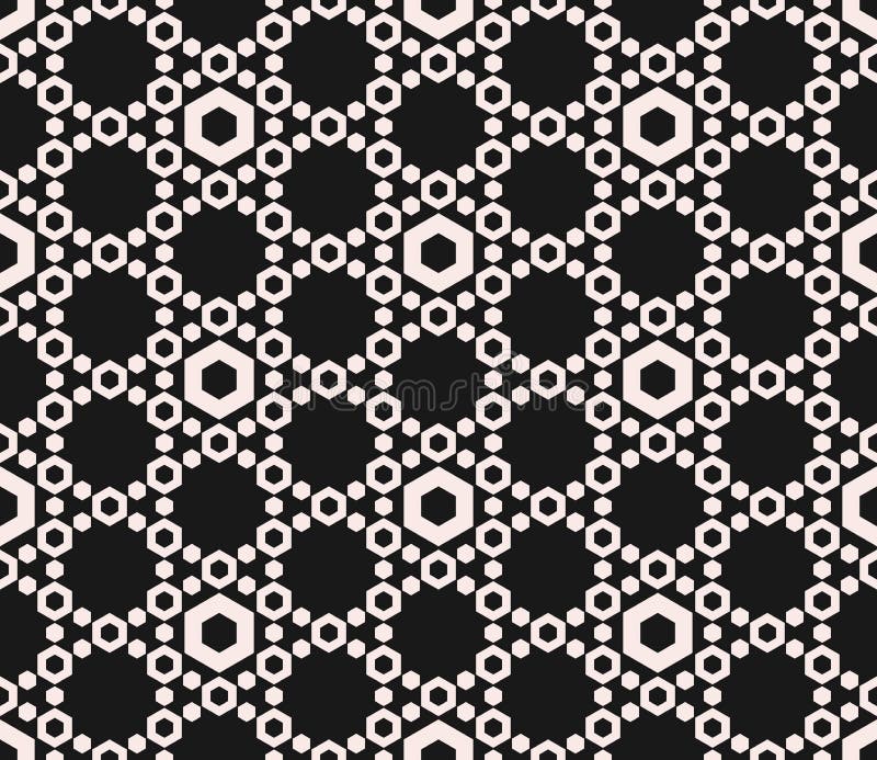 Vector Hexagons Texture, Geometric Seamless Pattern Stock Vector ...
