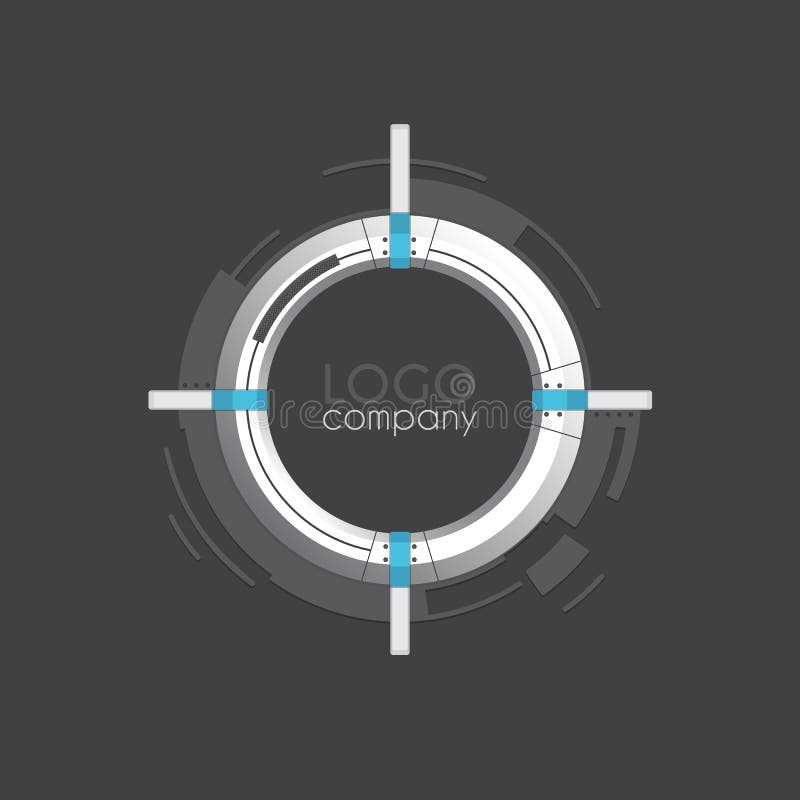 Vector Hi-tech Round Frame for Logo Company or Text. Vector Temp Stock ...
