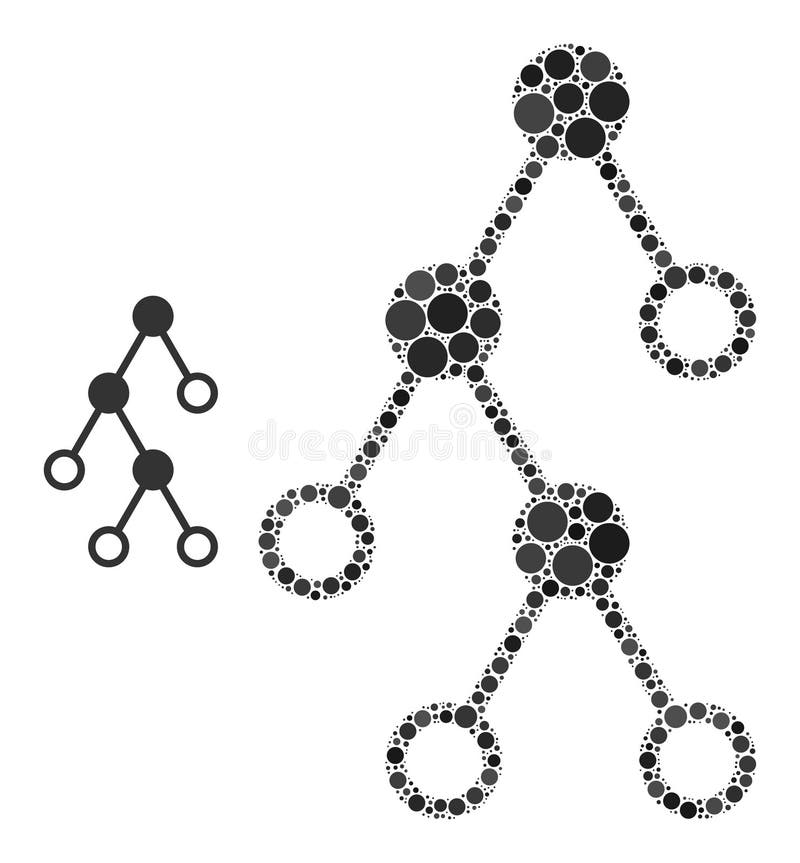 Vector Hierarchy Nodes Collage of Small Circles Stock Vector ...