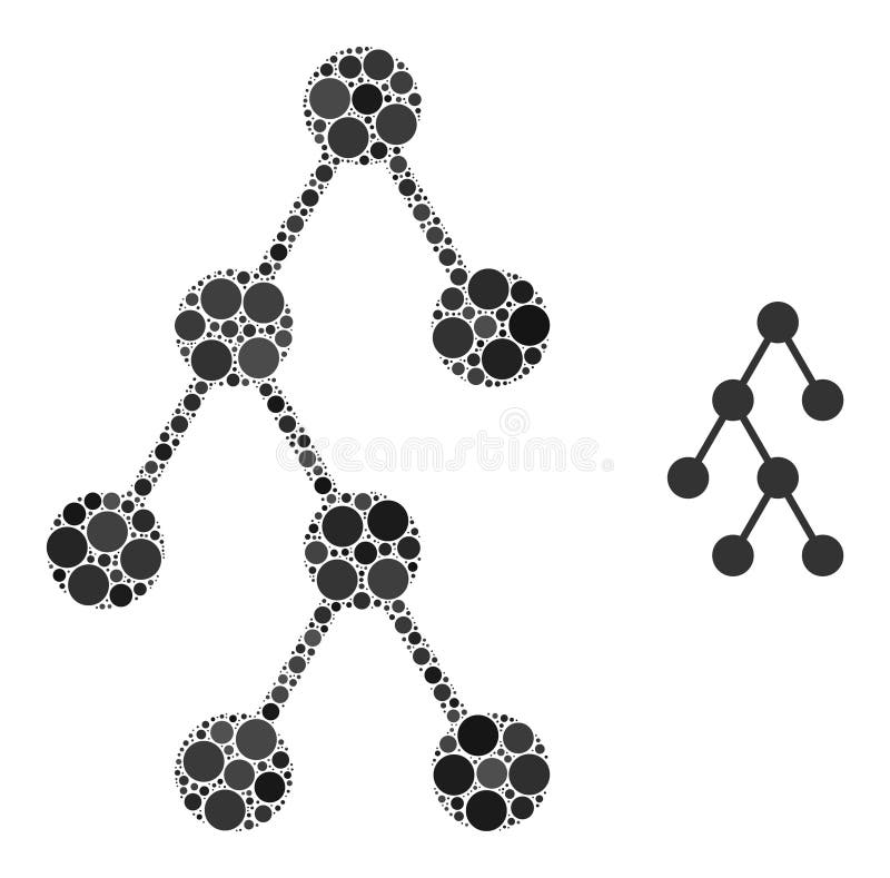 Vector Hierarchy Structure Composition of Dots Stock Vector ...