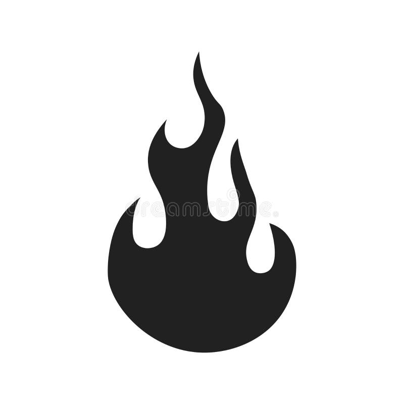 Vector High Quality Flat Style Icon Illustration of the Fire Flame ...