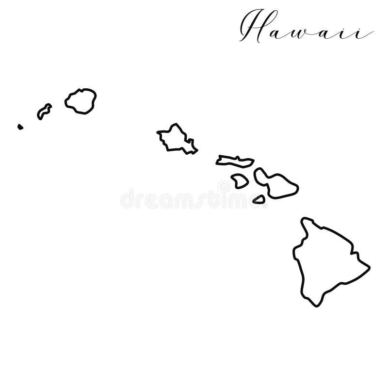 State of Hawaii Outline stock vector. Illustration of graphic - 5067846