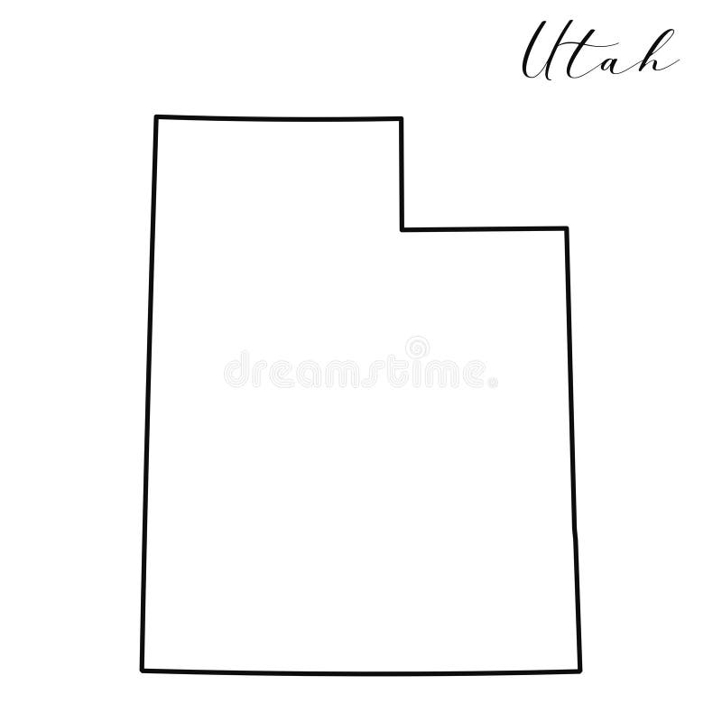 Map of the U.S. state Utah stock vector. Illustration of isolated ...