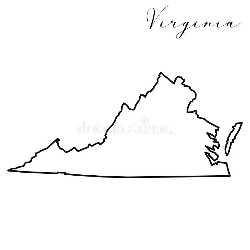 Virginia State Outline Stock Illustrations – 979 Virginia State Outline ...