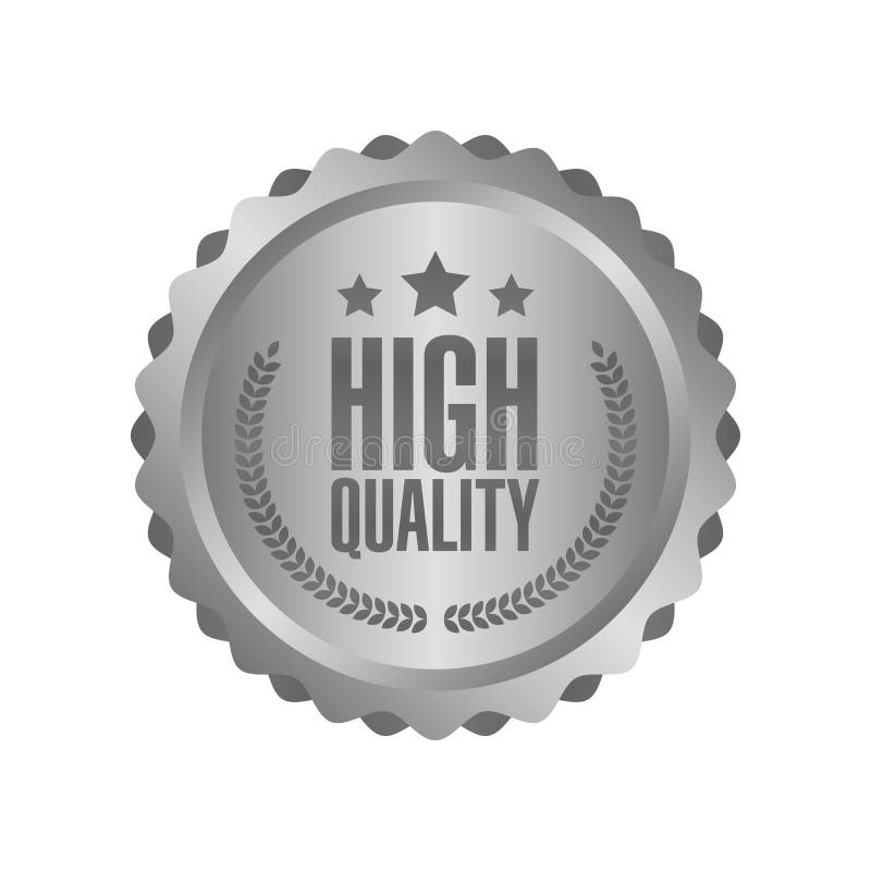 Vector High Quality Metal Silver Sign, Round Label Stock Illustration ...
