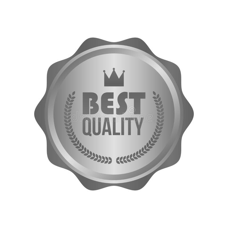 Vector High Quality Metal Silver Sign, Round Label Stock Illustration ...