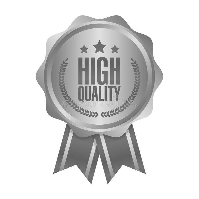 Vector High Quality Metal Silver Sign, Round Label Stock Illustration ...