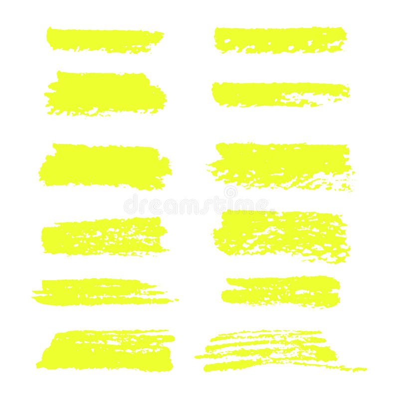 Vector Highlighter Brush Lines. Hand Drawing Stock Vector ...