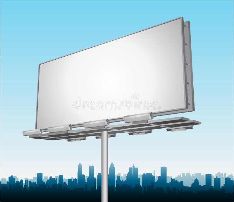 Vector Highway Ad Billboard Roadside Stock Vector - Illustration of ...