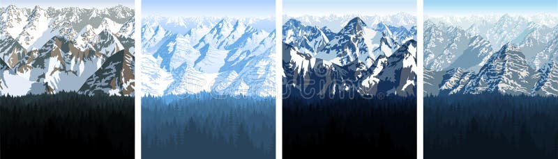 The Alps Seamless Pattern Flat Icons. Mountain Matterhorn, Alpine Ibex ...