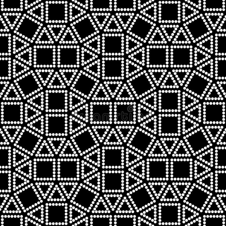 Vector Hipster Abstract Geometry Pattern Square, Black and White Seamless Geometric Background ...