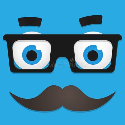 Vector Hipster Avatar with Geek Glasses and Stock Vector - Illustration ...