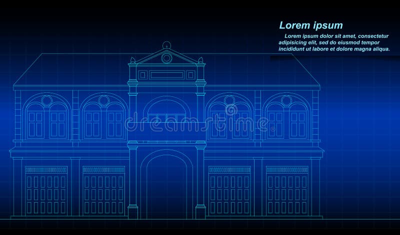 Historic Thai Building Outline. Stock Vector - Illustration of ...