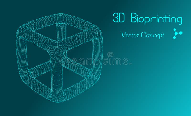 Vector HiTech Biotechnology Scientific Concept - Emblem of 3D Bio ...