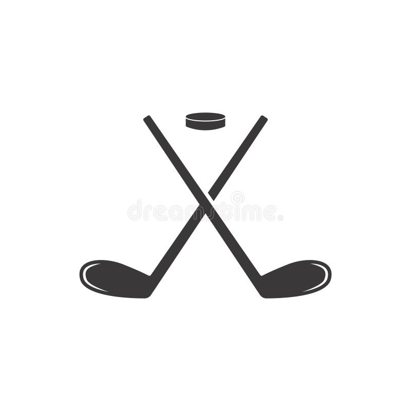 Vector Hockey Stick Logo Flat Design Stock Vector - Illustration of ...