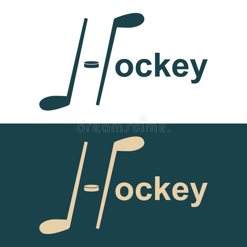 Vector Hockey Stick Logo Flat Design Stock Vector - Illustration of ...