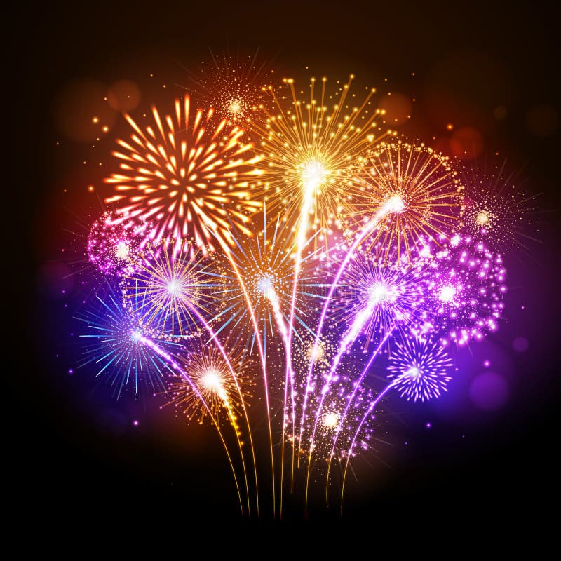 Vector holiday firework stock vector. Illustration of illuminated ...