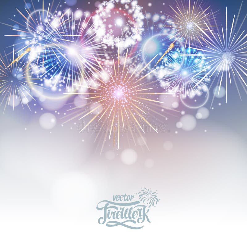 Vector holiday firework stock vector. Illustration of fire - 62874960