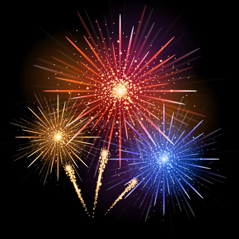 Vector holiday firework stock vector. Illustration of labor - 60257995