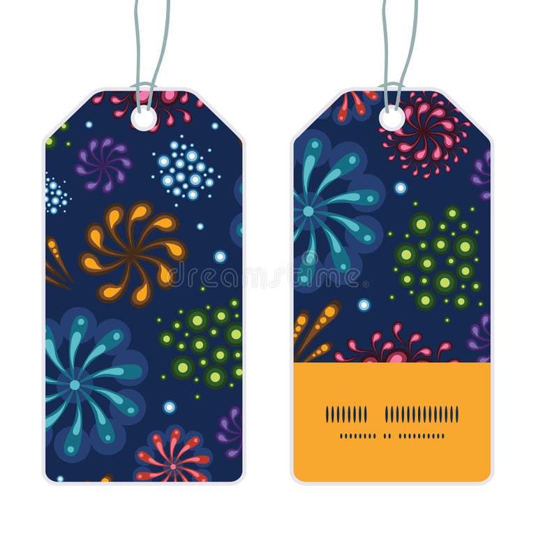 Vector Holiday Fireworks Vertical Stripe Frame Stock Vector ...