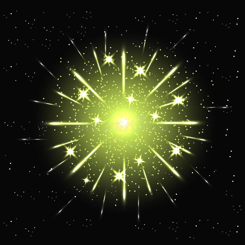 Vector Holiday Green Firework Stock Vector - Illustration of fire ...