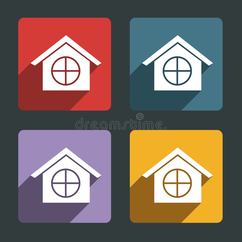 Vector Home Icon Background Stock Vector - Illustration of eps10, built ...