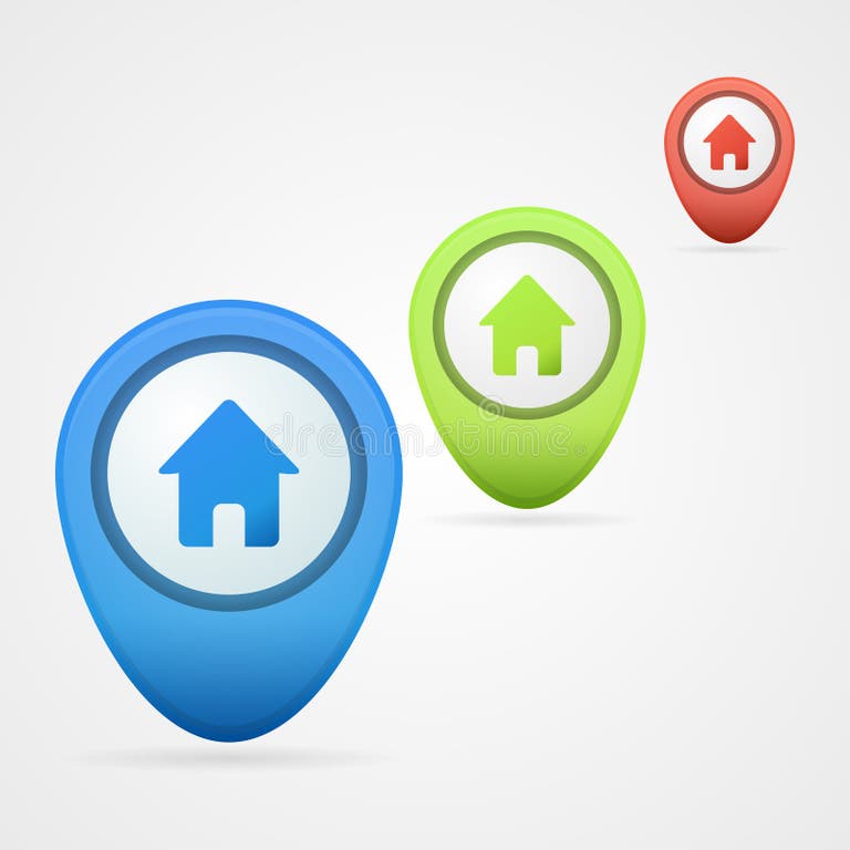 Vector home pointer stock vector. Illustration of design - 38057947