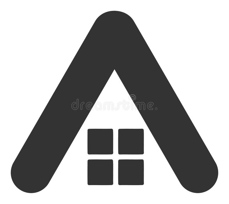 Vector Home Roof Flat Icon Symbol Stock Vector - Illustration of base ...