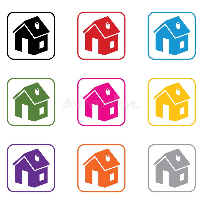 Vector home symbols stock vector. Illustration of building - 23992411