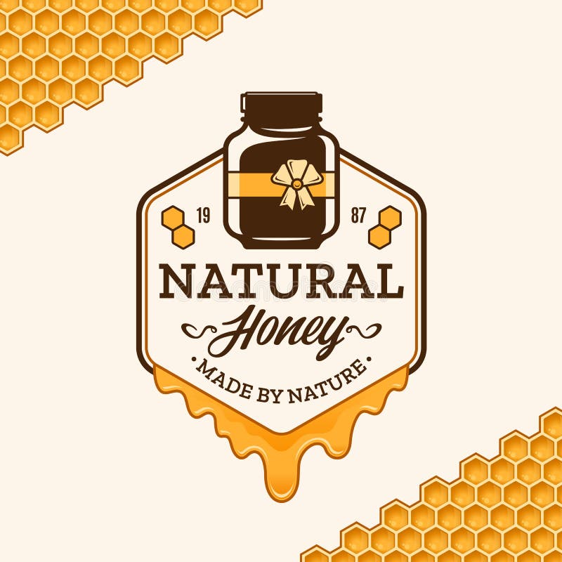 Vector honey logo stock vector. Illustration of liquid - 126252179