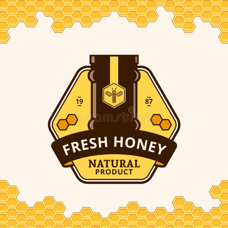 Vector honey logo stock vector. Illustration of liquid - 126252179