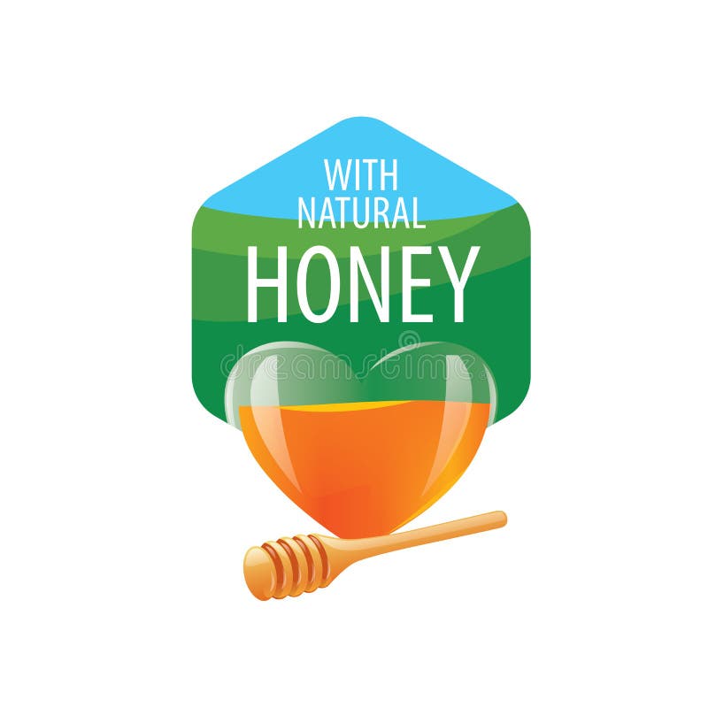 Vector honey logo stock vector. Illustration of food - 126263611