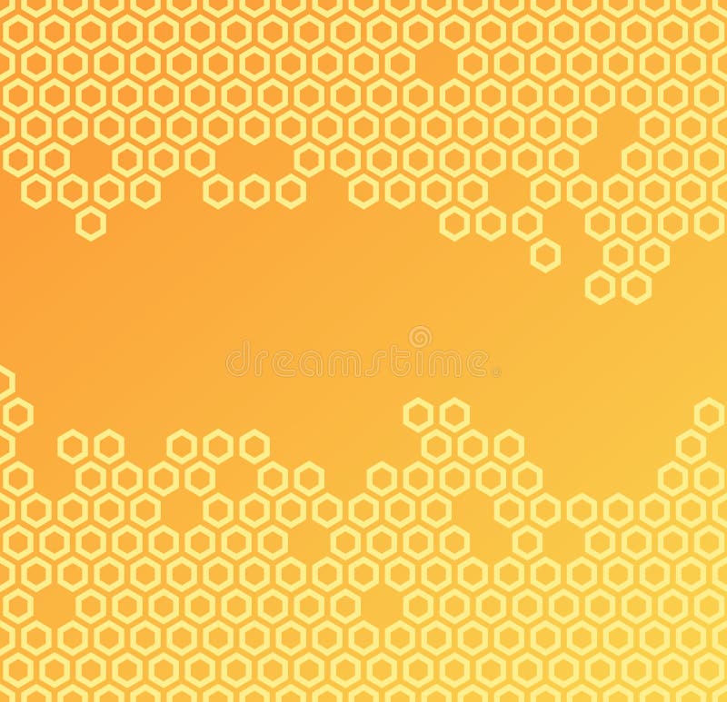 Honeycomb Background Pattern Orange Color. Corner Border of Geometric ...