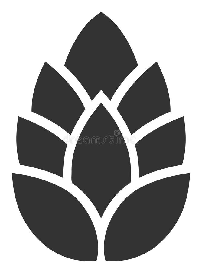 Vector Hop Cone Flat Icon Illustration Stock Vector - Illustration of ...