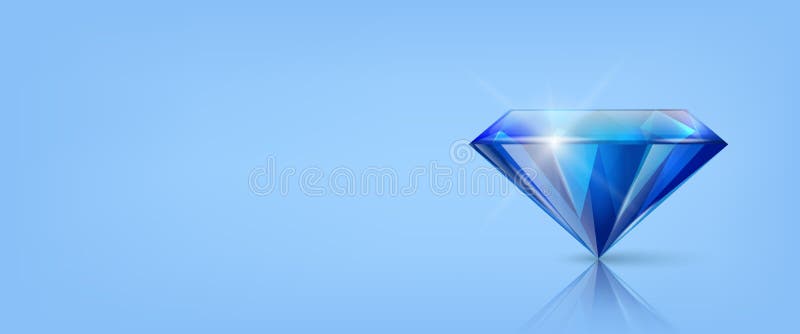 Vector Horizontal Banner with 3d Realistic Blue Transparent Triangular ...