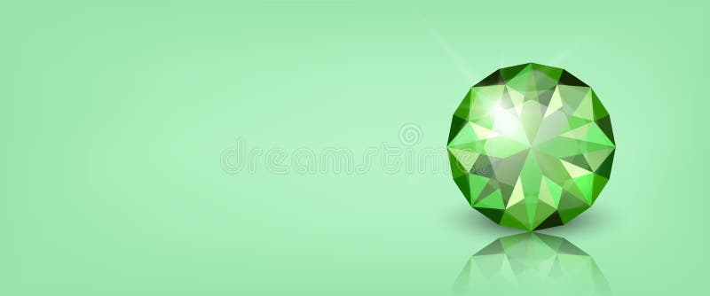 Vector Horizontal Banner with 3d Realistic Green Transparent Round ...