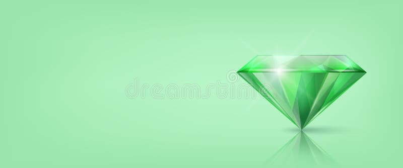 Vector Horizontal Banner with 3d Realistic Green Transparent Triangular ...