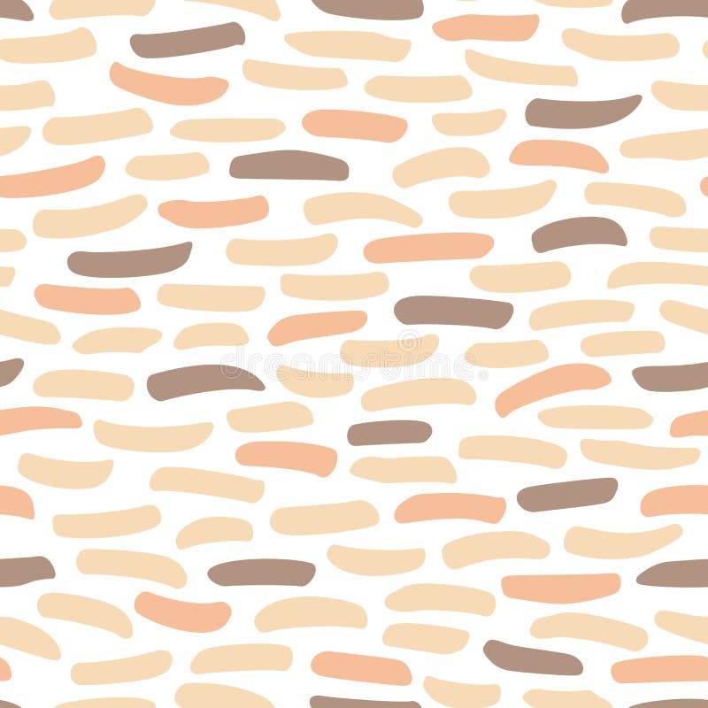 Vector Horizontal Doodle Marker Stripes Repeat Pattern. Beige Hand ...