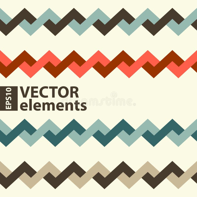 Horizontal Elements Decoration Stock Vector - Illustration of shape ...