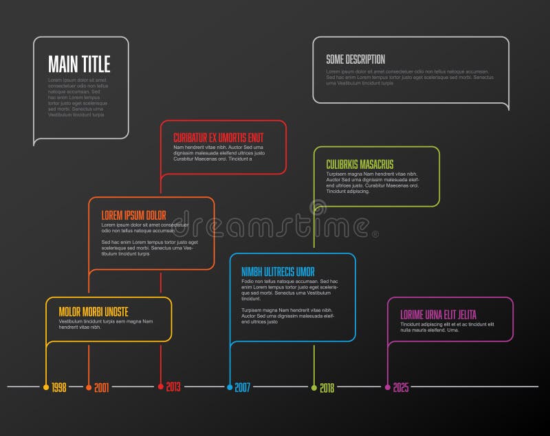 Dark Horizontal Infographic Timeline Report Template Stock Vector ... Dark Horizontal Infographic Timeline Report Template Stock Vector ...