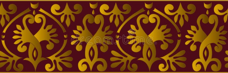 Vector horizontal ornament stock vector. Illustration of antique - 12283134