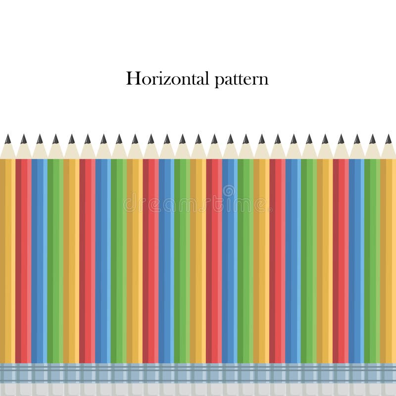 Vector Horizontal Pattern with Graphite Pencils. Element for Education ...