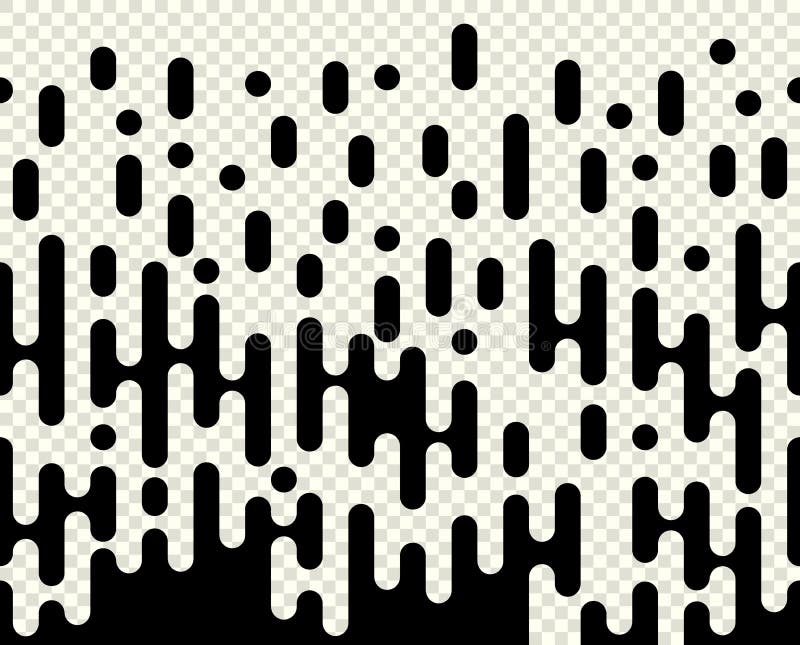 Vector Horizontal Repeatable Halftone Lines, Rounded Shapes. Seamless ...