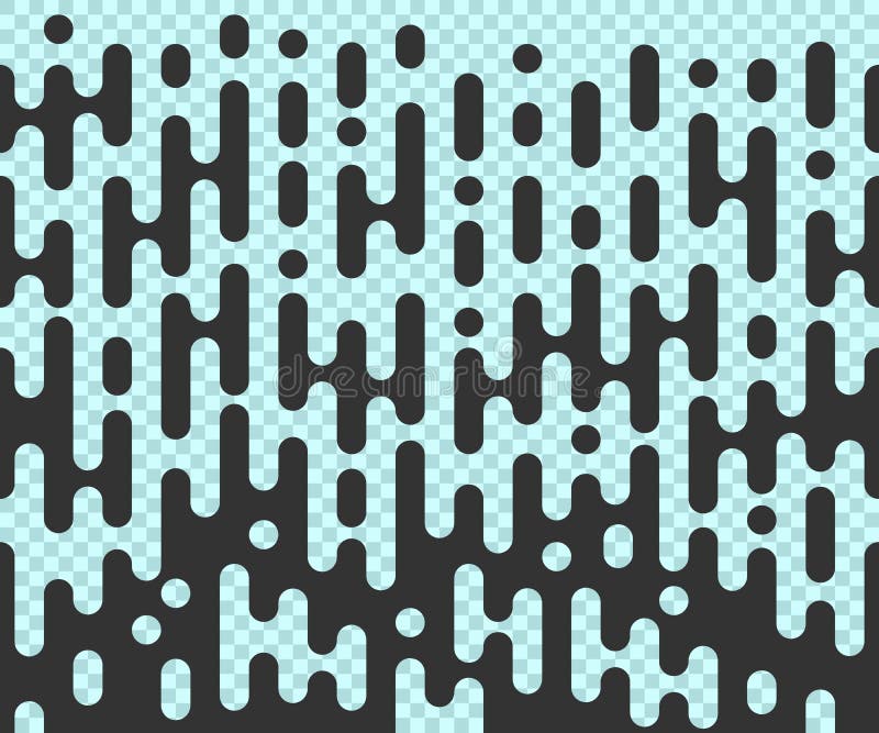 Vector Horizontal Repeatable Halftone Lines, Rounded Shapes. Seamless ...
