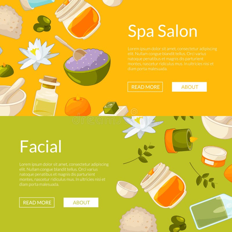 Vector Web Banners Spa Illustration Stock Vector - Illustration of logo ...