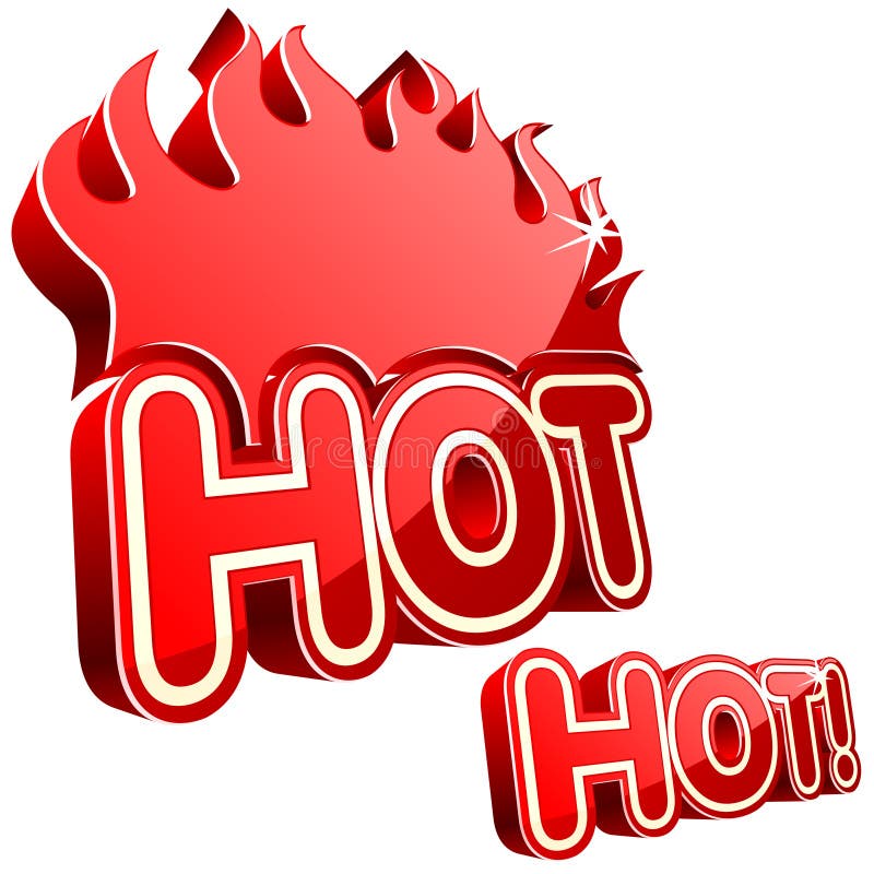 Hot 3D Word Red Letters Popular New Trending Sizzling Heat Stock ...