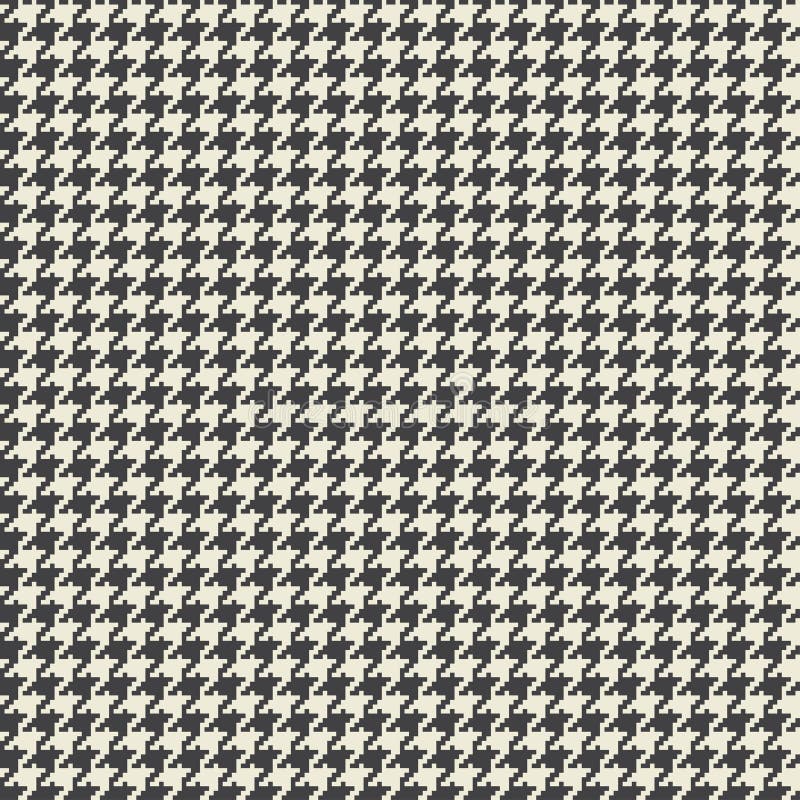 Vector Houndstooth Fabric Seamless Pattern. Textile Ornament in Two ...
