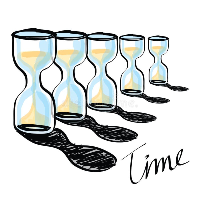 Vector hourglass stock vector. Illustration of flow, hand - 28975124